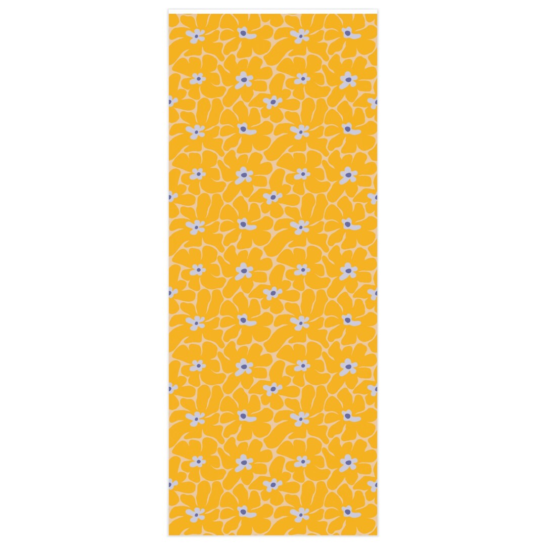 Yellow Flowers Wrapping Paper - Etsy