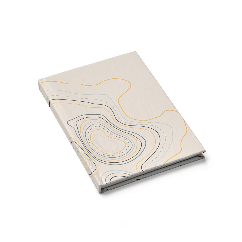 Hard Cover Topographic Journal With Blank Pages - Etsy