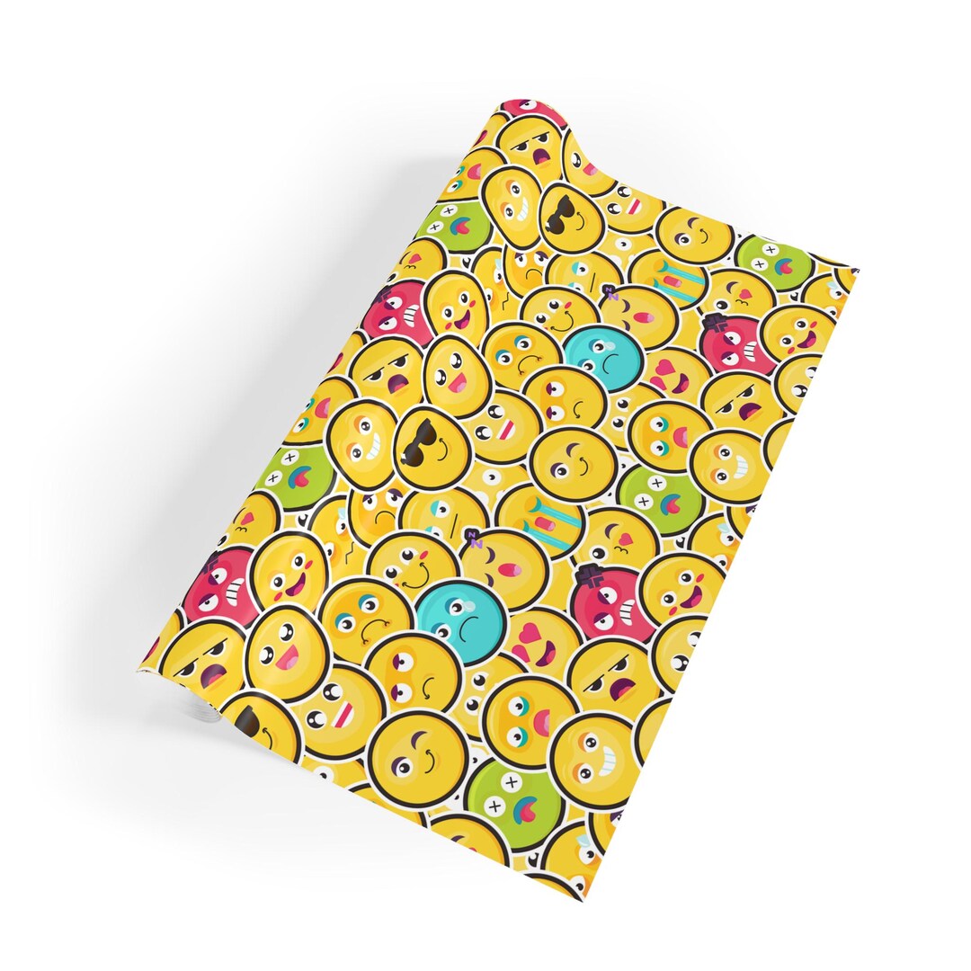 Gift Wrapping Paper Rolls, Emoji Gift Wrap, Emoji Wrapping Paper ...