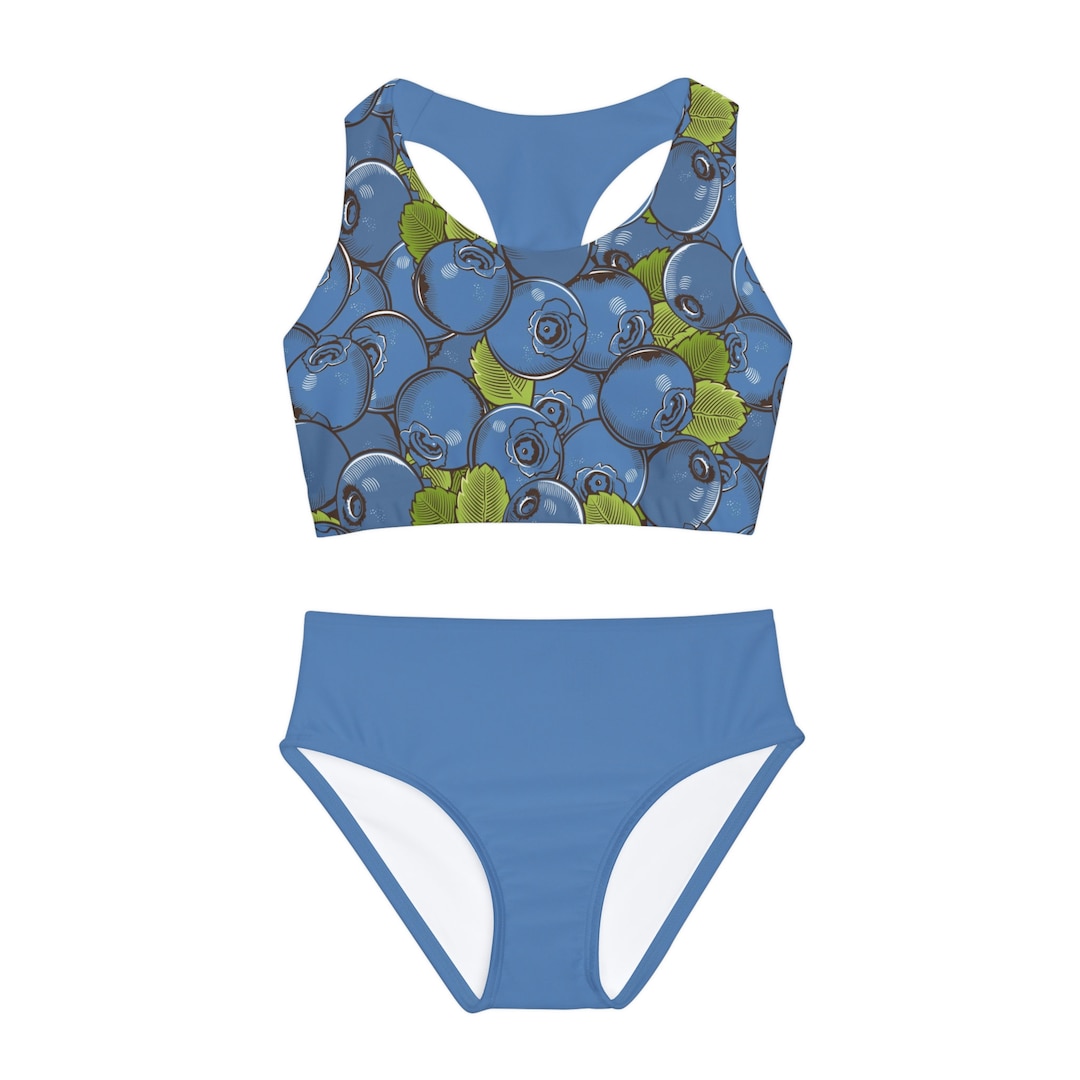 Girls Two Piece Blueberry Swimsuit - Etsy