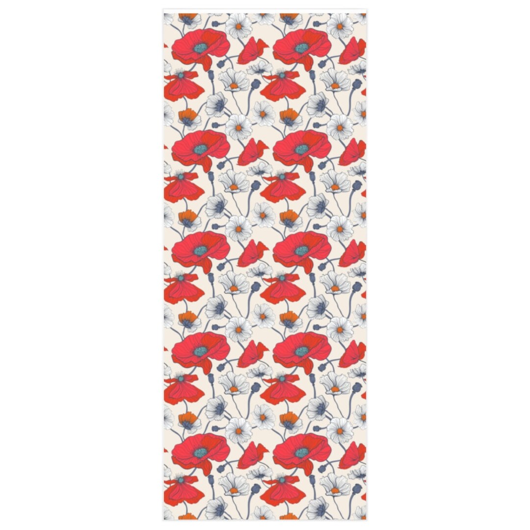 Poppy Wrapping Paper - Etsy
