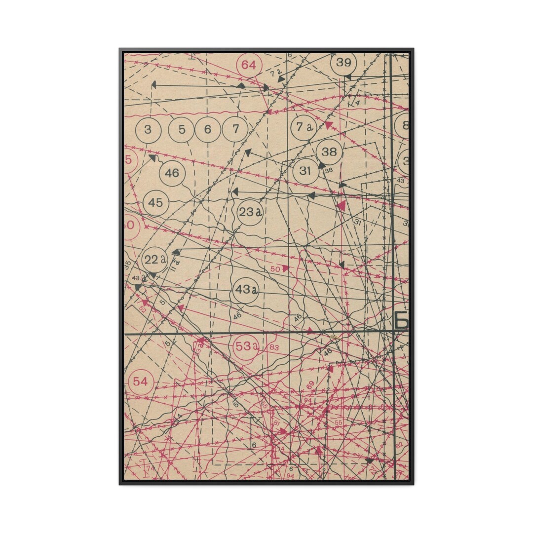 Vintage Blueprint Gallery Canvas Wraps, Vertical Frame - Etsy