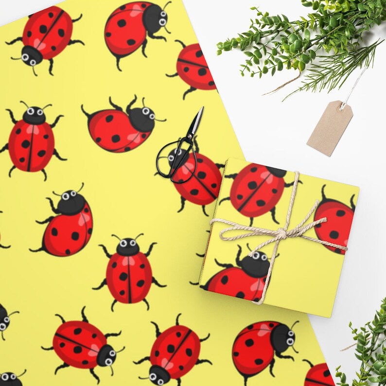 Ladybug Wrapping Paper - Etsy