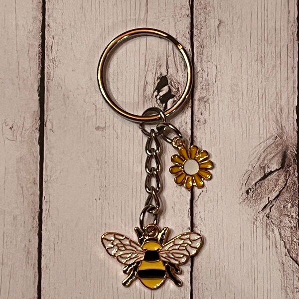 Bumble Bee Keychain - Etsy