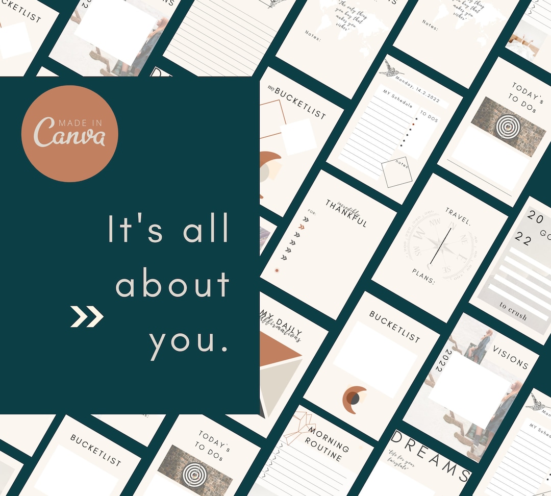 Editable and Printable Canva Planner for 2022 - Etsy