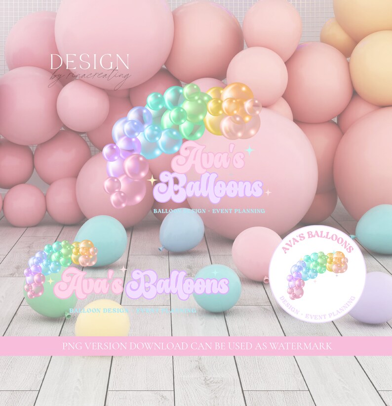 Balloon Logo, Party Business Logo, Editable Logo Template, Logo ...