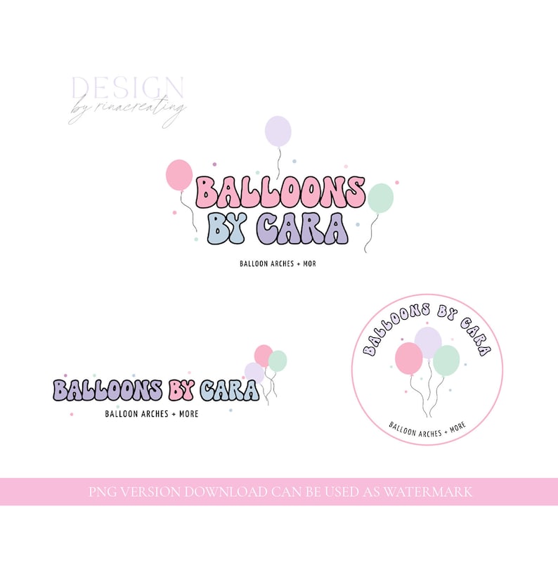 Balloon Logo, Party Business Logo, Editable Logo Template, Logo ...