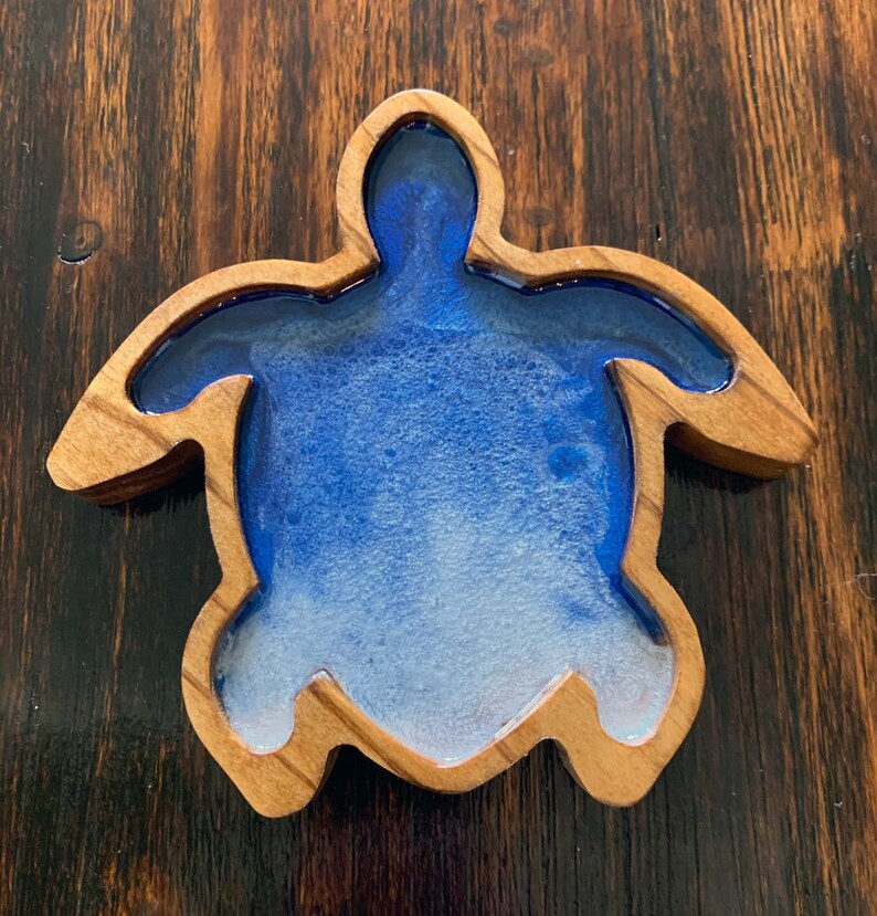 Sea Turtle Epoxy Ocean Desk Valet Ring Key Tray 6 X - Etsy