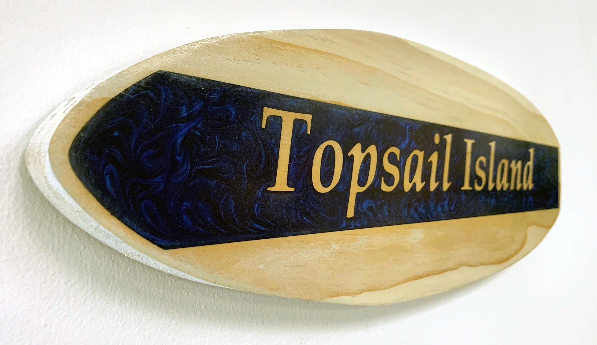 Topsail Island Surfboard Epoxy Inlay Sign - 17" X 6" - Etsy
