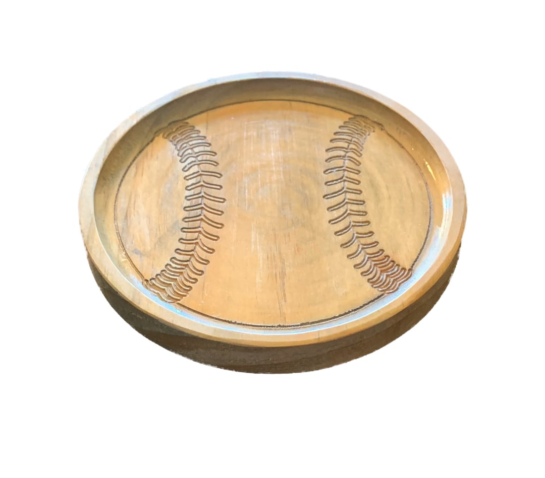 Baseball Desk Valet Key Tray - 6" X 6" - Etsy