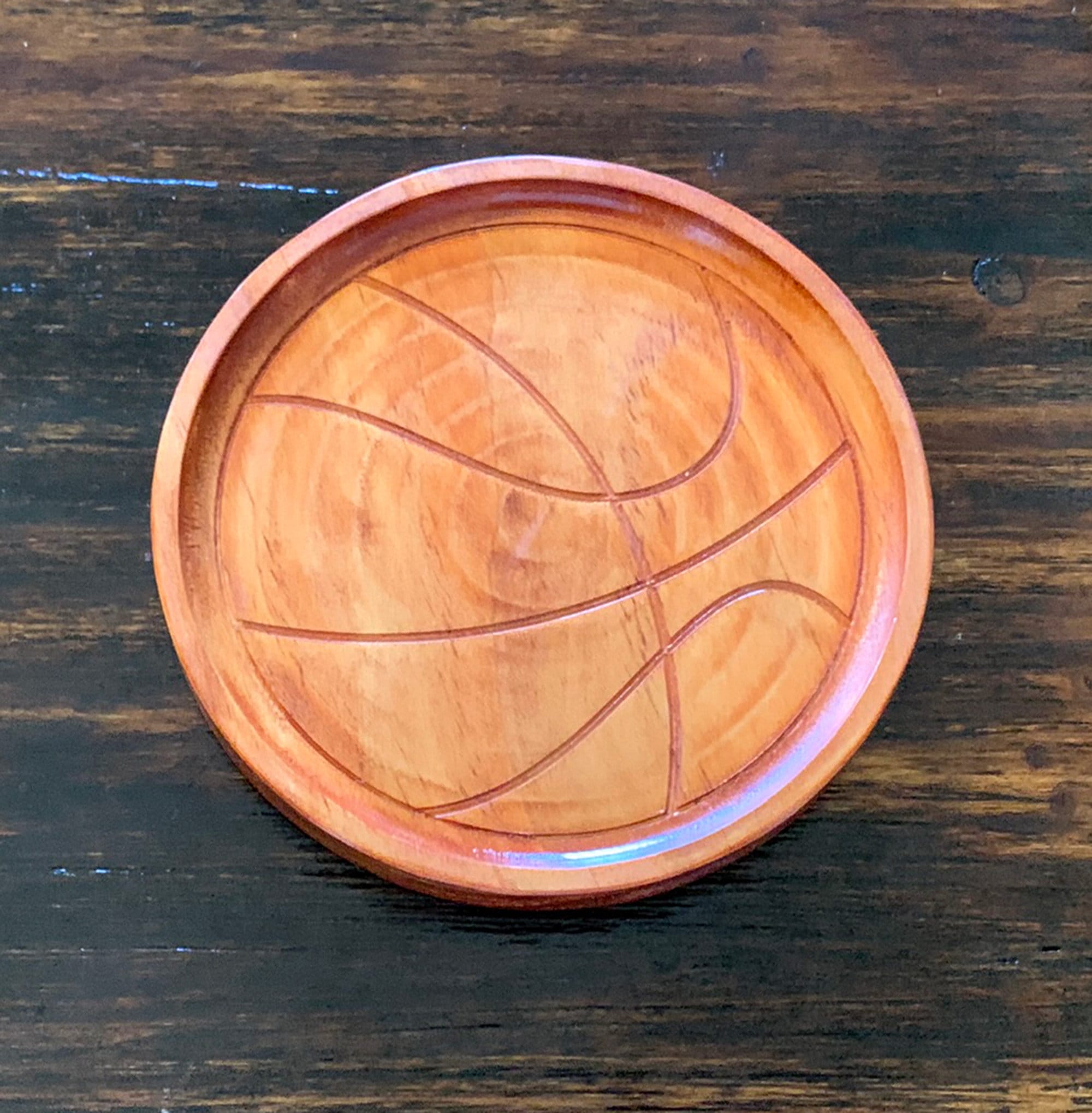 Basketball Desk Valet Key Tray 6 X 6 - Etsy