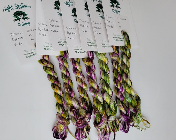 It's Showtime- October Mystery Colorway, Hand Dyed Floss, Variegated ...