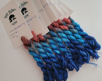 Bonnie Lass- 6 Strand DMC, Hand Dyed Floss, Variegated Thread, Overdyed ...