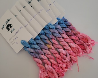 Bonnie Lass- 6 Strand DMC, Hand Dyed Floss, Variegated Thread, Overdyed ...