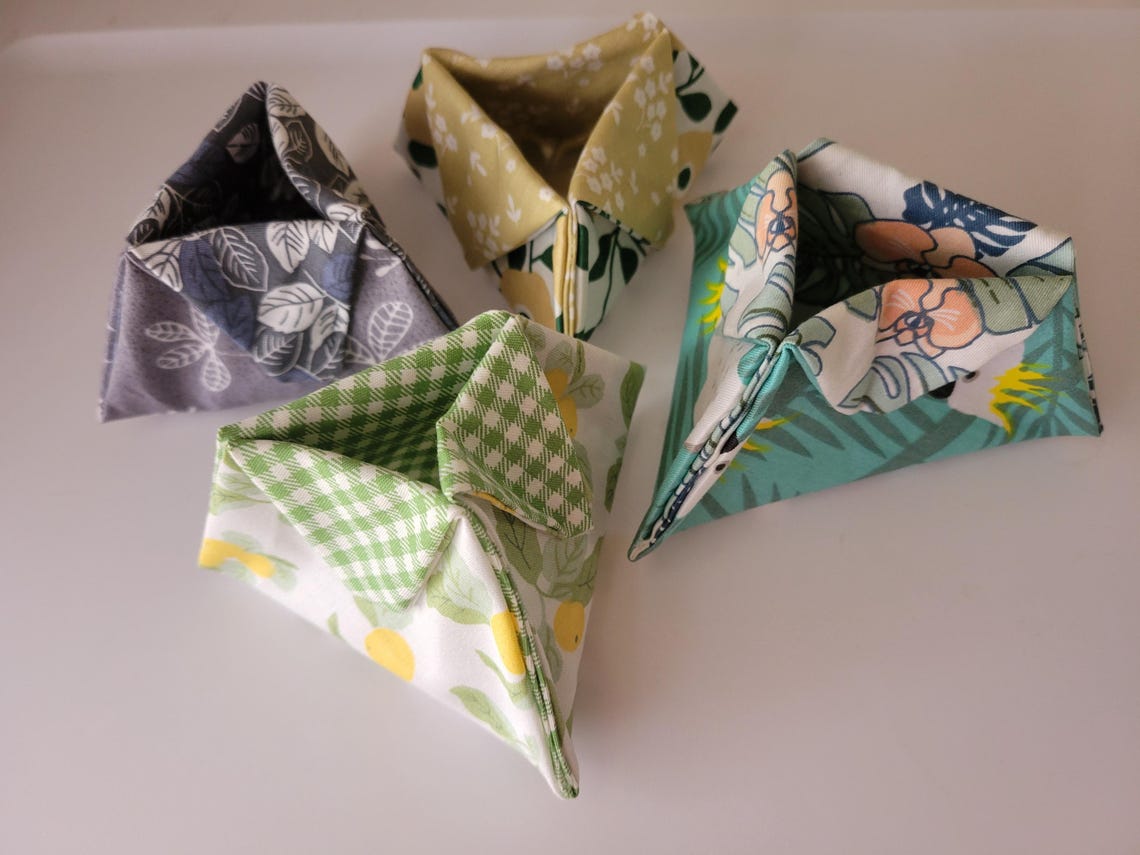 Small Fabric Thread Catcher: Sewing, Embroidery, Cross Stitch ORT Bag ...