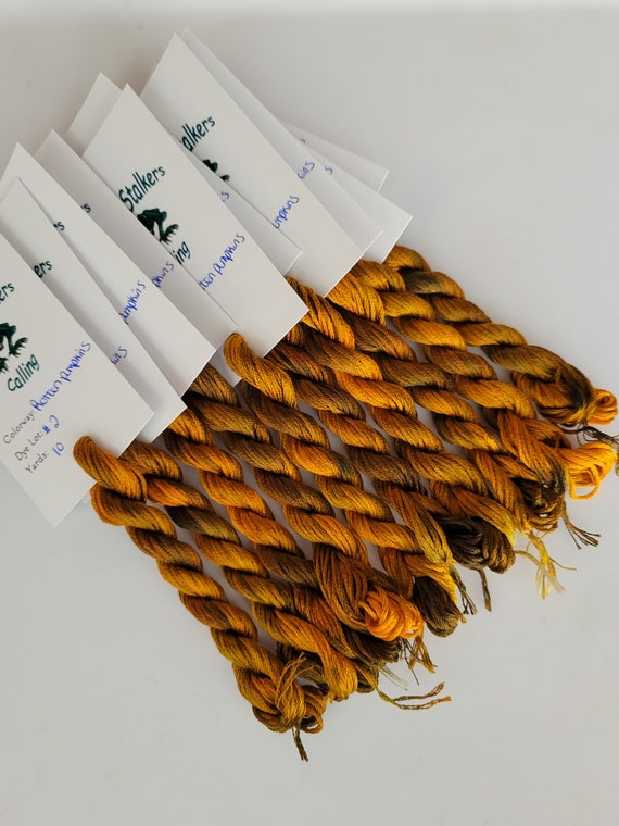 Rotten Pumpkins 6 Strand DMC Floss Hand Dyed Thread - Etsy