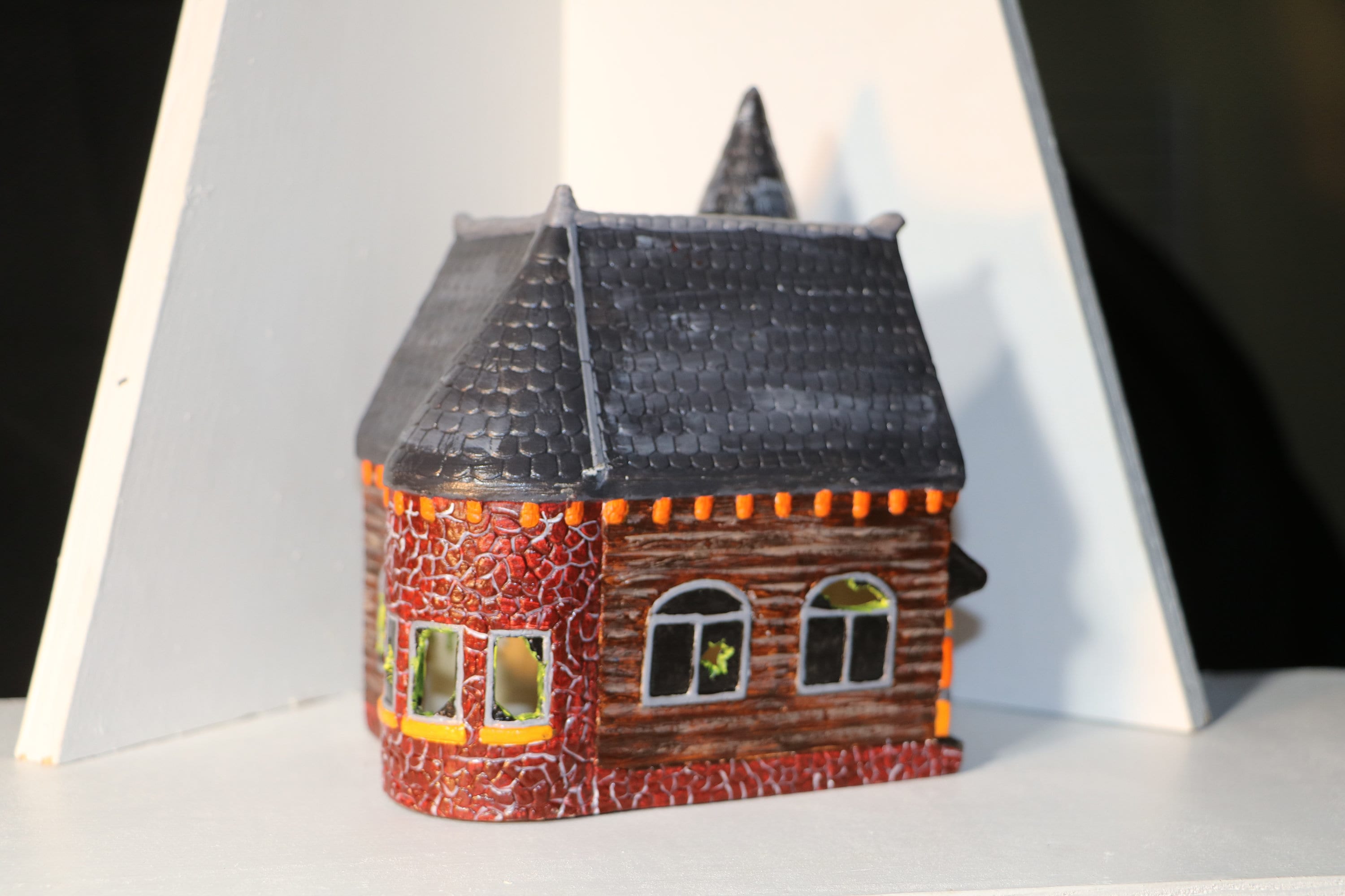 Hand Painted Ceramic Halloween House - Etsy