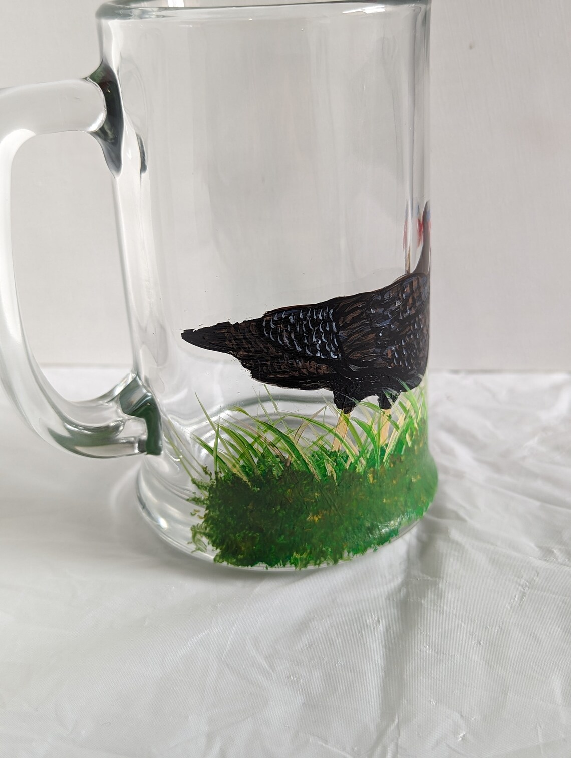 Hand Painted Wild Turkey Beer Mug - Etsy