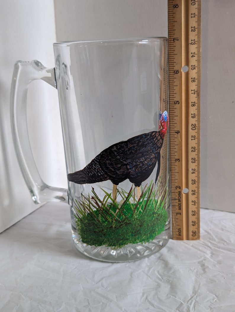Hand Painted Wild Turkey Beer Mug - Etsy