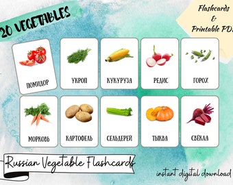 Fruit Russian Flash Cards, Russian Fruit, Bilingual Cards, Montessori ...