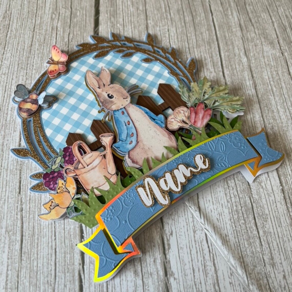 Rabbit Cake Topper Rabbit Birthday Party Rabbit Birthday - Etsy