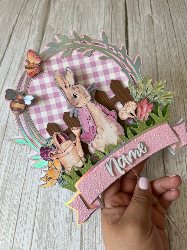 Rabbit Cake Topper, Rabbit Birthday Party, Rabbit Birthday Decoration ...