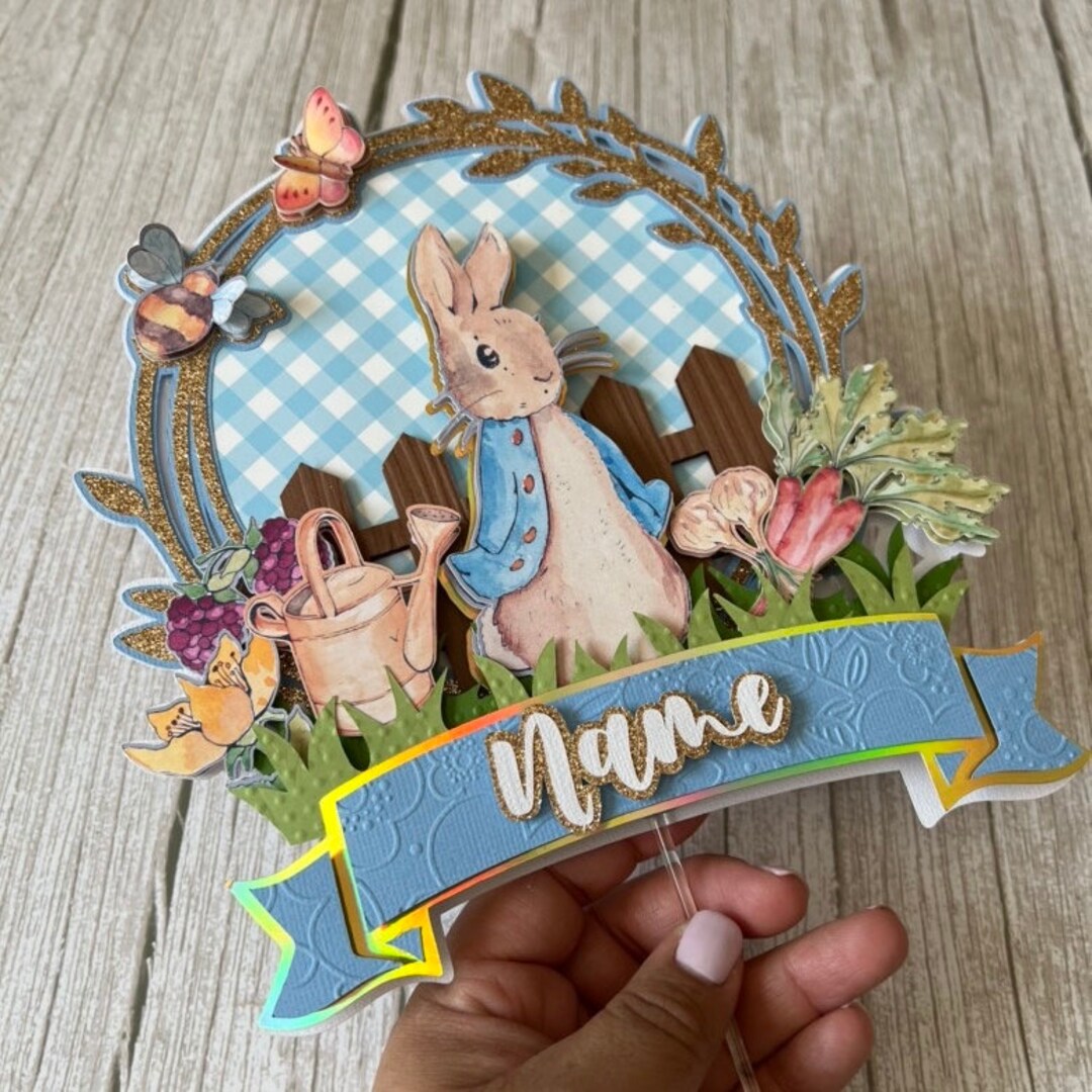 Rabbit Cake Topper, Rabbit Birthday Party, Rabbit Birthday Decoration ...