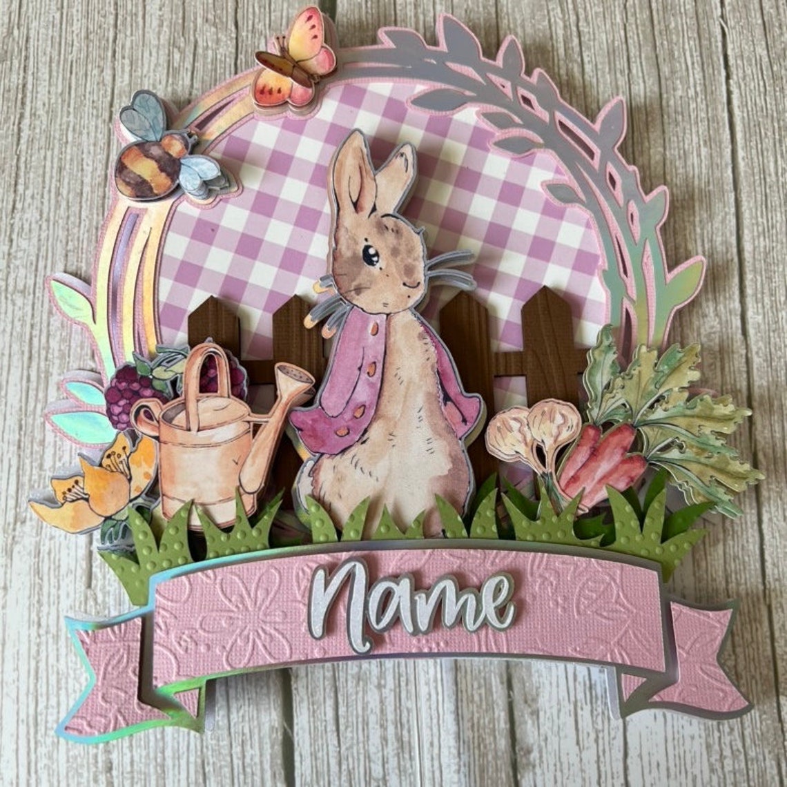 Rabbit Cake Topper Rabbit Birthday Party Rabbit Birthday - Etsy