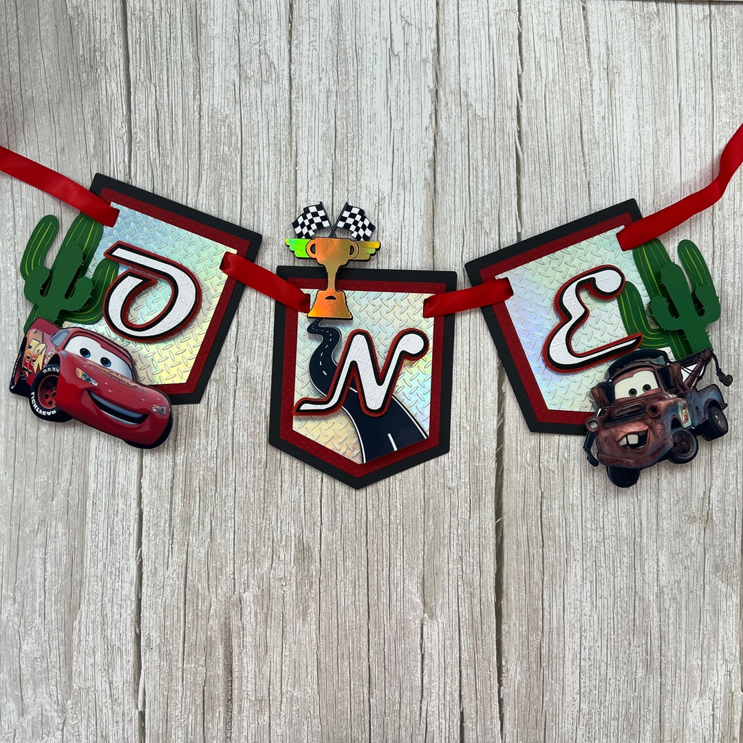 Cars Birthday Banner, Mcqueen Party Decoration, Cars Happy Birthday ...