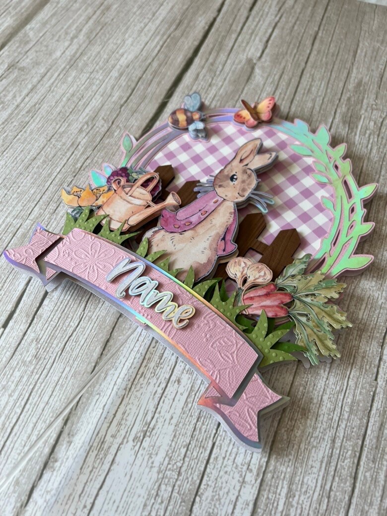 Rabbit Cake Topper, Rabbit Birthday Party, Rabbit Birthday Decoration ...