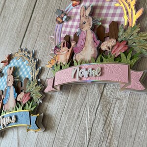 Rabbit Cake Topper, Rabbit Birthday Party, Rabbit Birthday Decoration ...