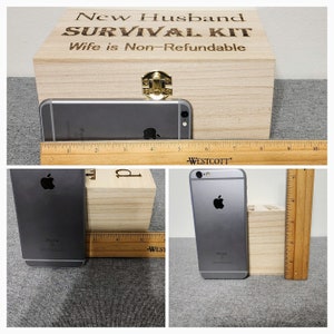 New Husband/groom Survival Kit Wooden Box With Optional Customization ...