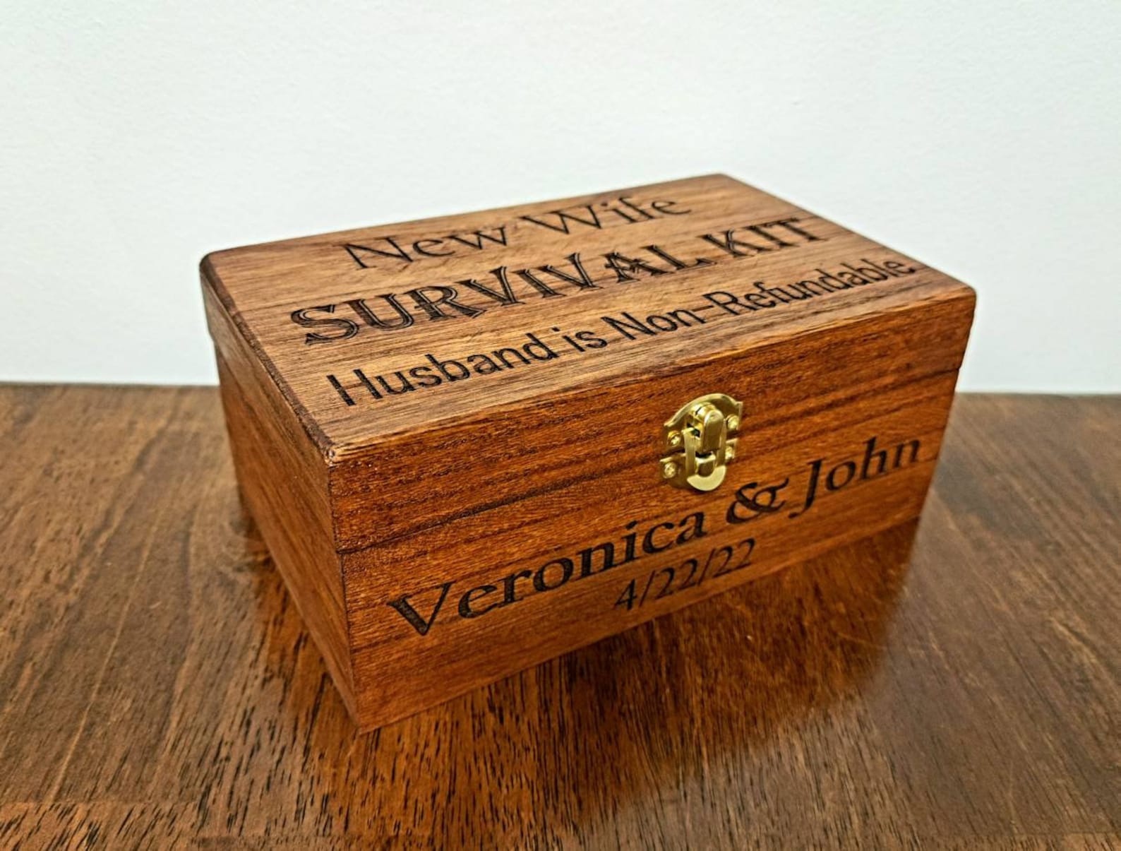 New Wife/bride Survival Kit Box Wood Box With Optional Customization - Etsy