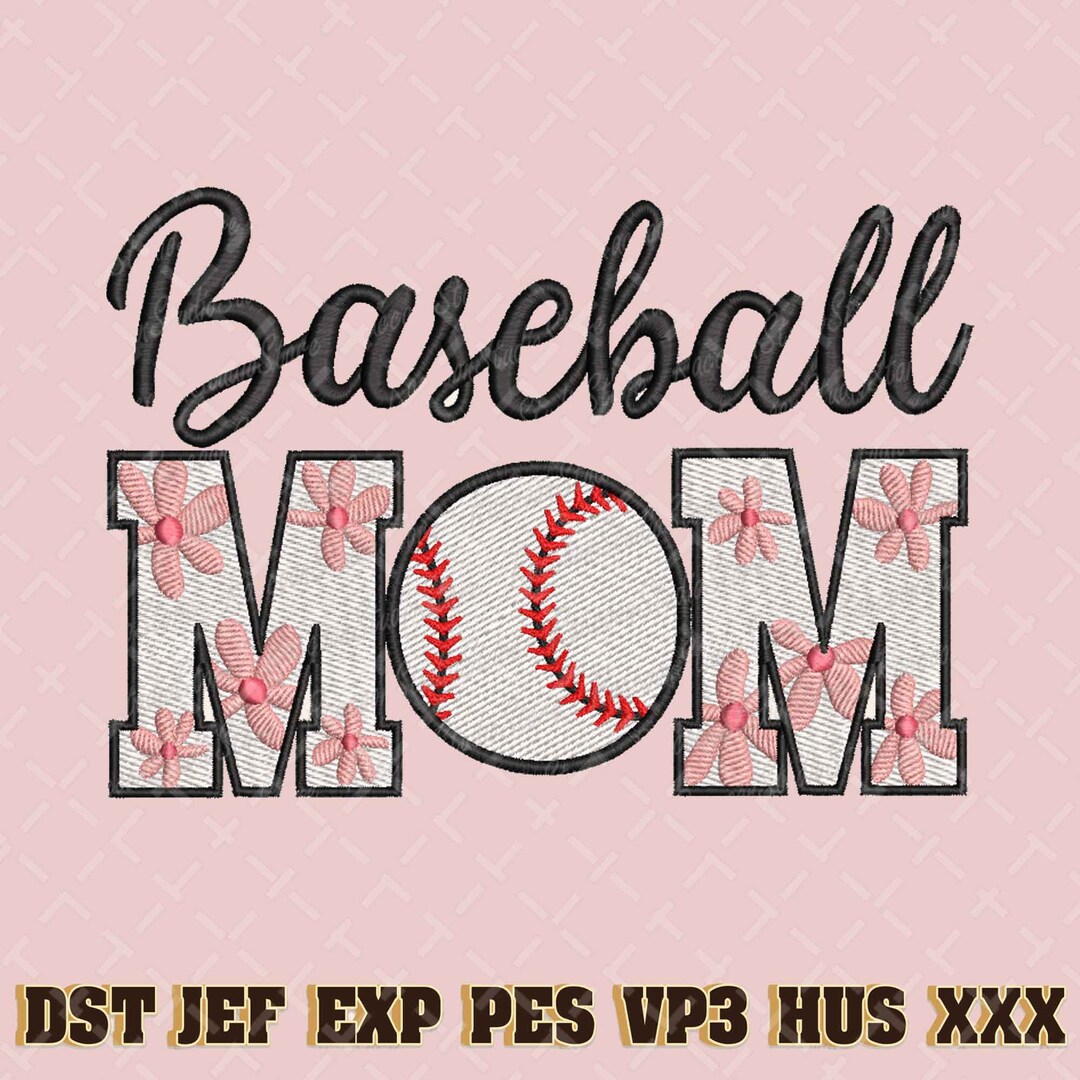 Baseball Mom Embroidery Design, Baseball Mother's Dayembroidery Design ...