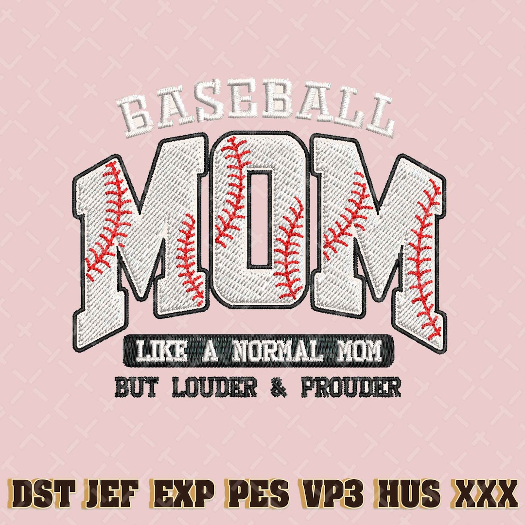 Mother's Day Embroidery Design, Baseball Mom Embroidery Design, Custom ...