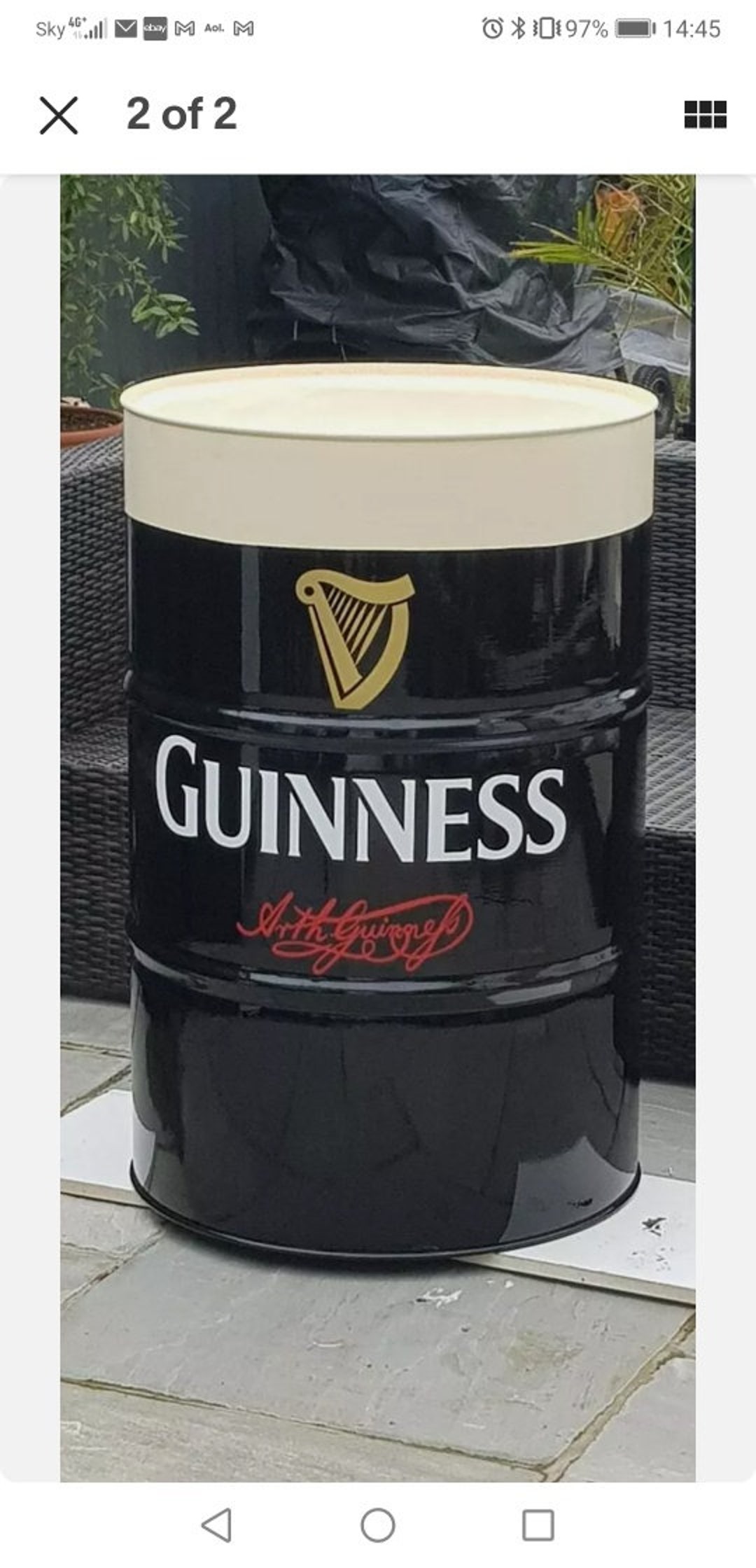 LARGE GUINNESS DRAUGHT Decal Sticker Ideal for Bar Mancave Keg Wall Ect ...