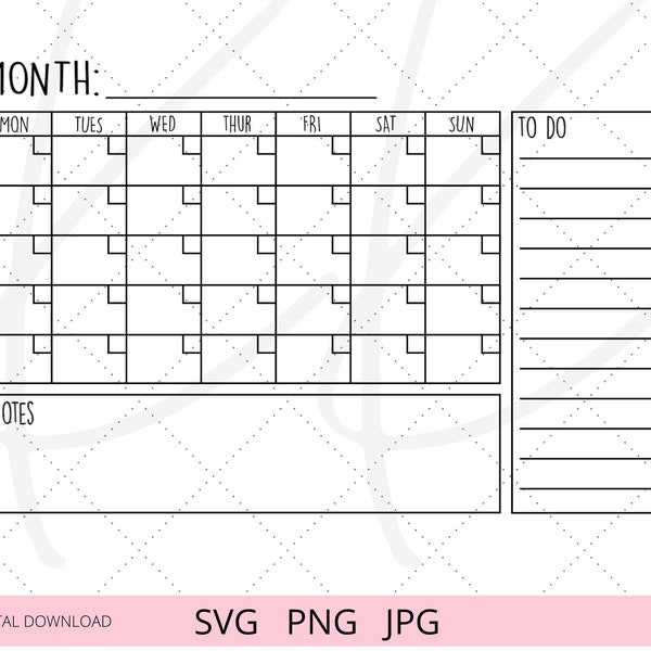 Weekly Menu SVG, Meal Planner SVG, Printable Meal Planner, - Etsy Canada