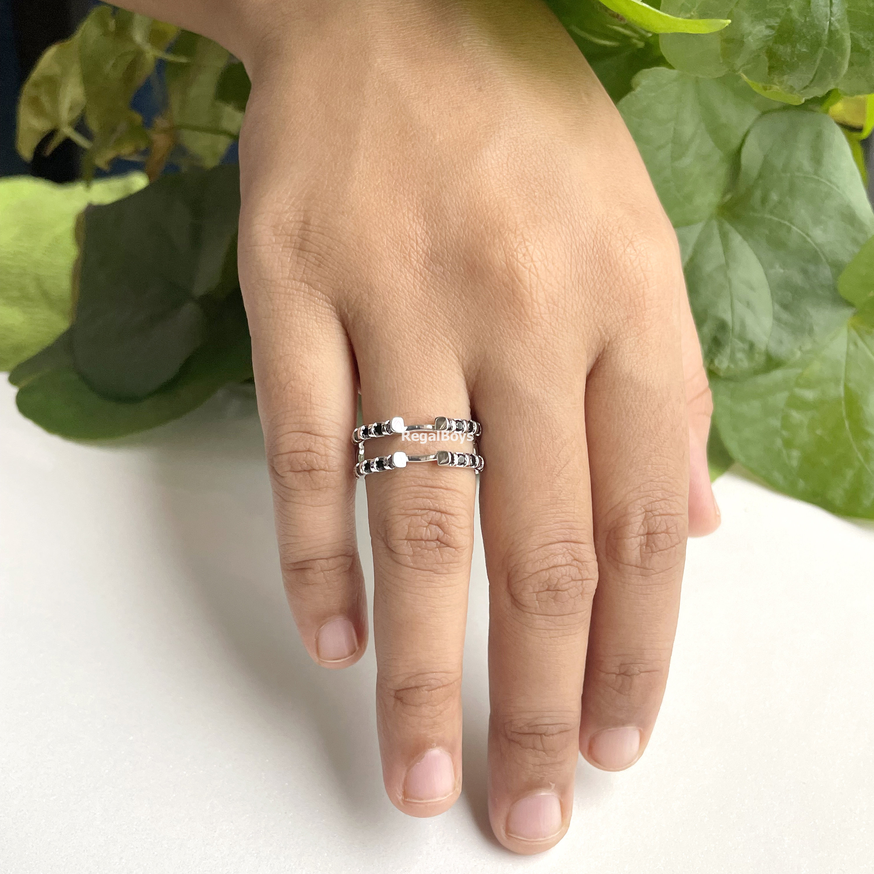 Black Diamond Enhancer Wrap Ring, Ring Guards & Spacers , 14K Gold ...