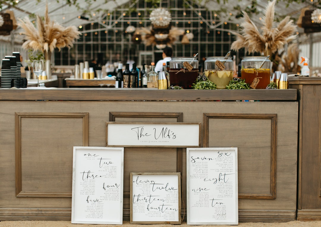 Seating Chart Signage - Etsy