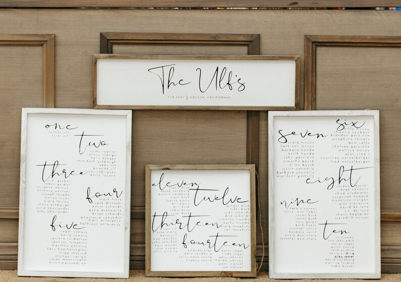 Seating Chart Signage - Etsy