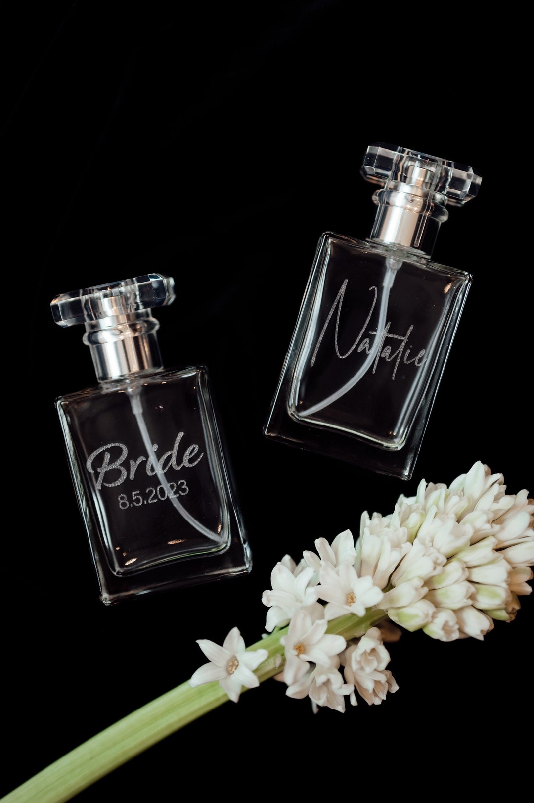 Personalized Engraved Perfume Bottles | Glass | Wedding Day Perfume ...