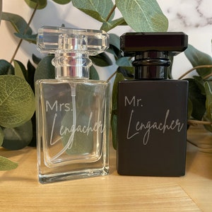 Personalized Engraved Perfume Bottles | Glass | Wedding Day Perfume ...