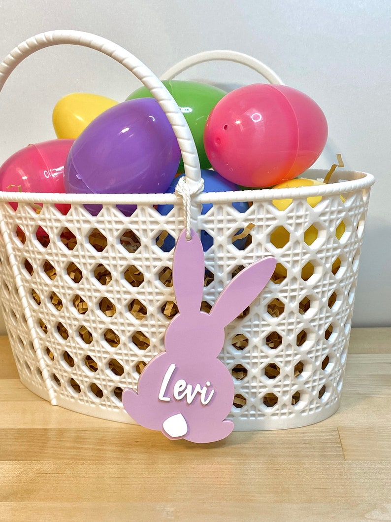 Acrylic Easter Basket Tags Personalized Holiday Decor - Etsy