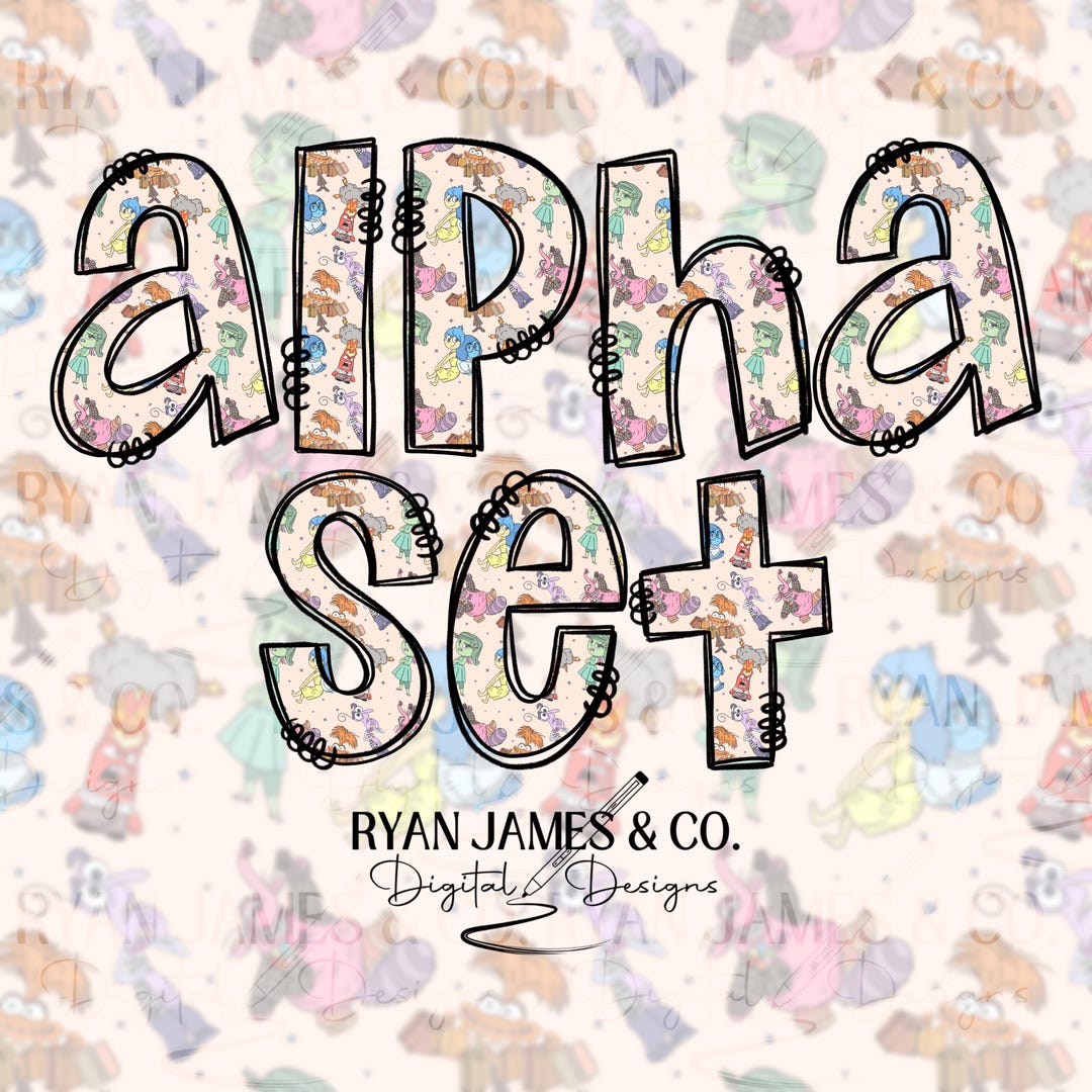 Emotions Alphabet Set || Alpha PNG || Magical || Multicolor || Digital ...