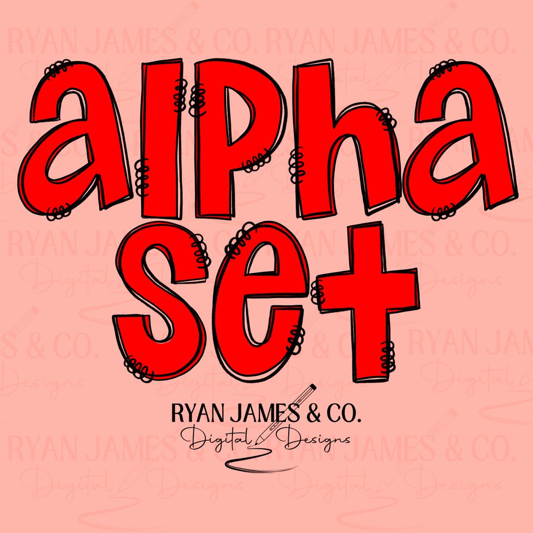 Solid Red Alphabet Set || Alpha PNG || Solid Color || Digital Download ...