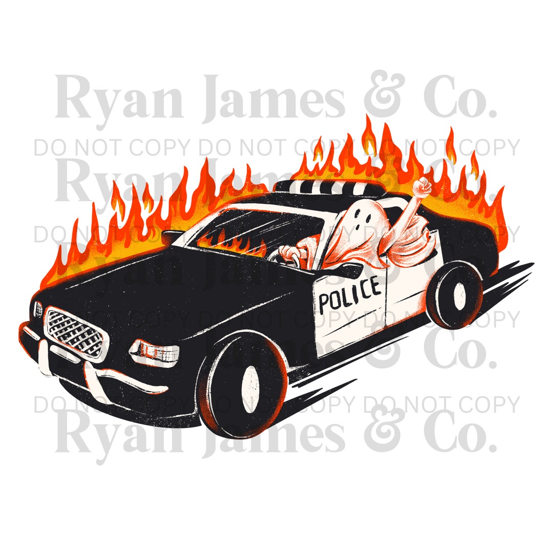 Ghost Police Kids Halloween PNG Kids Halloween Design - Etsy