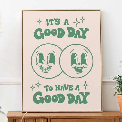 Good Days Ahead Wall Decor Art Print Retro Poster 70s - Etsy