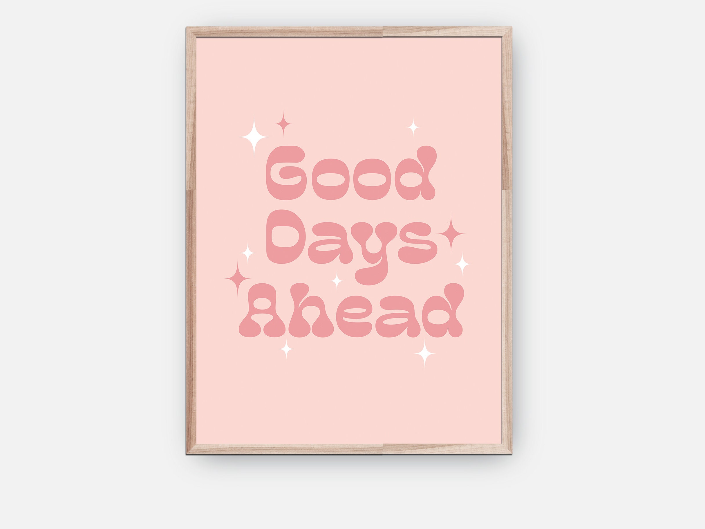 Good Days Ahead Wall Decor Art Print, Retro Aesthetic Poster, 70s Quote ...