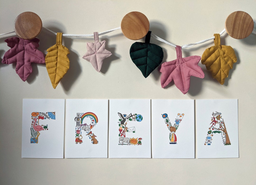 Illustrated Alphabet Postcards - Etsy