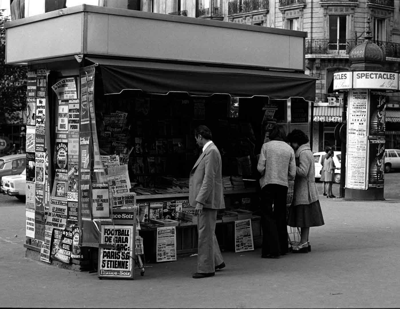 1970s paris Newsstand France Vintage Travel Photography Fine Art Print ...